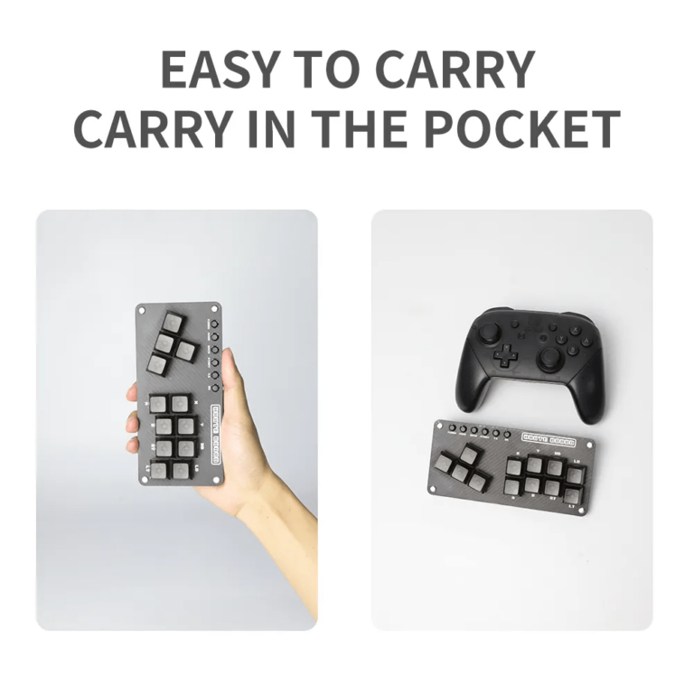 Haute42 미니 게이머핑거 히트박스 – PC/PS3/PS4/Switch용 소형 격투게임 키보드 아케이드 스틱 – 히트 박스 ...