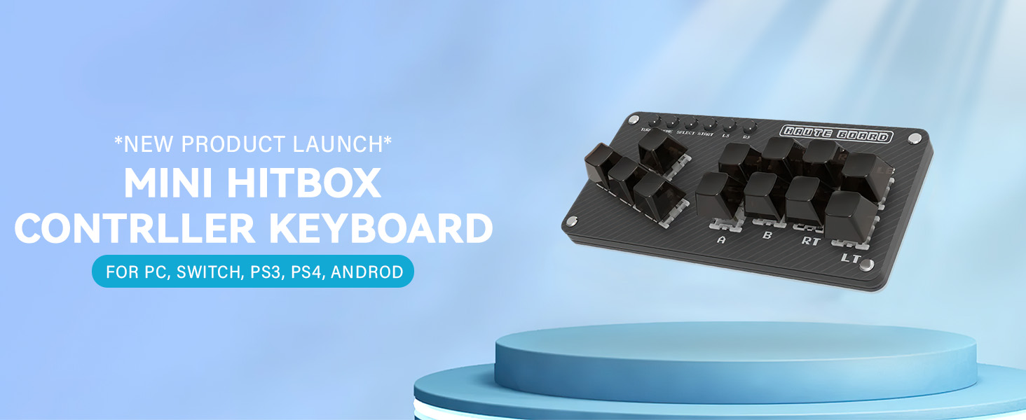 Haute42 미니 게이머핑거 히트박스 – PC/PS3/PS4/Switch용 소형 격투게임 키보드 아케이드 스틱 – 히트 박스 ...