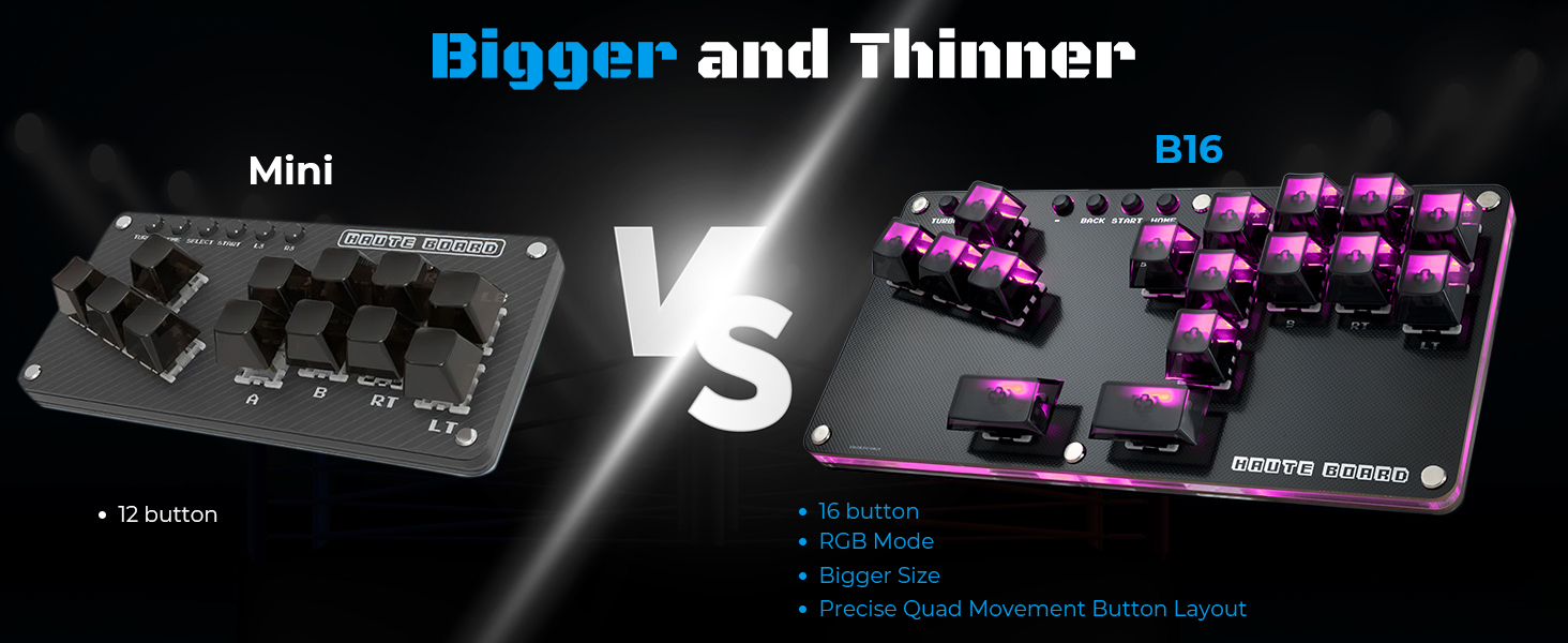 Haute42 B16 Mini Plus 파이트스틱 히트박스 레버리스 컨트롤러 미니 스틱리스 아케이드 스틱 PC/Ps3/Ps4 ...