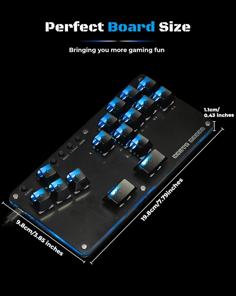 Haute42 B16 Mini Plus 파이트스틱 히트박스 레버리스 컨트롤러 미니 스틱리스 아케이드 스틱 PC/Ps3/Ps4 ...